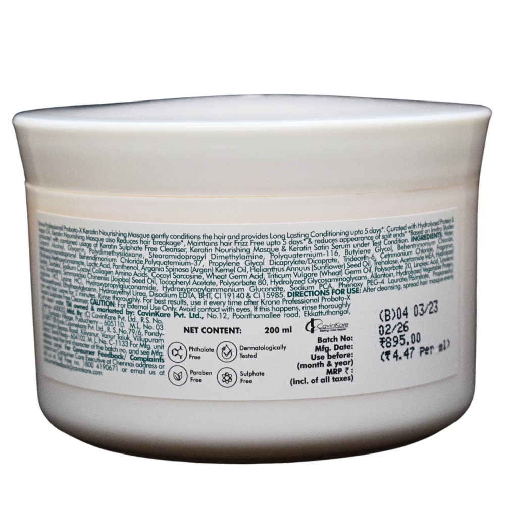 Krone Professional Proboto-x Keratin Nourishing Hair Masque 200ml
